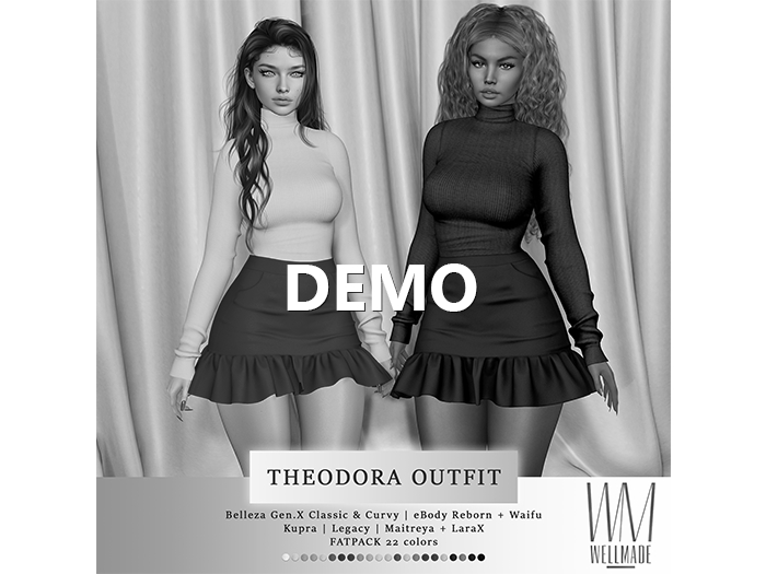 Second Life Marketplace - [WellMade] Theodora Outfit DEMO